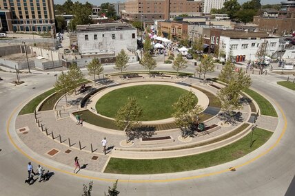 Uptown Normal Circle and Streetscape | Landscape Performance Series