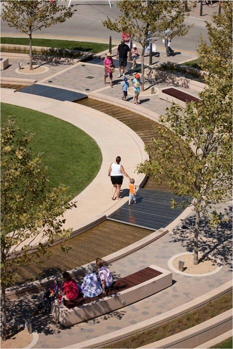 Uptown Normal Circle and Streetscape | Landscape Performance Series